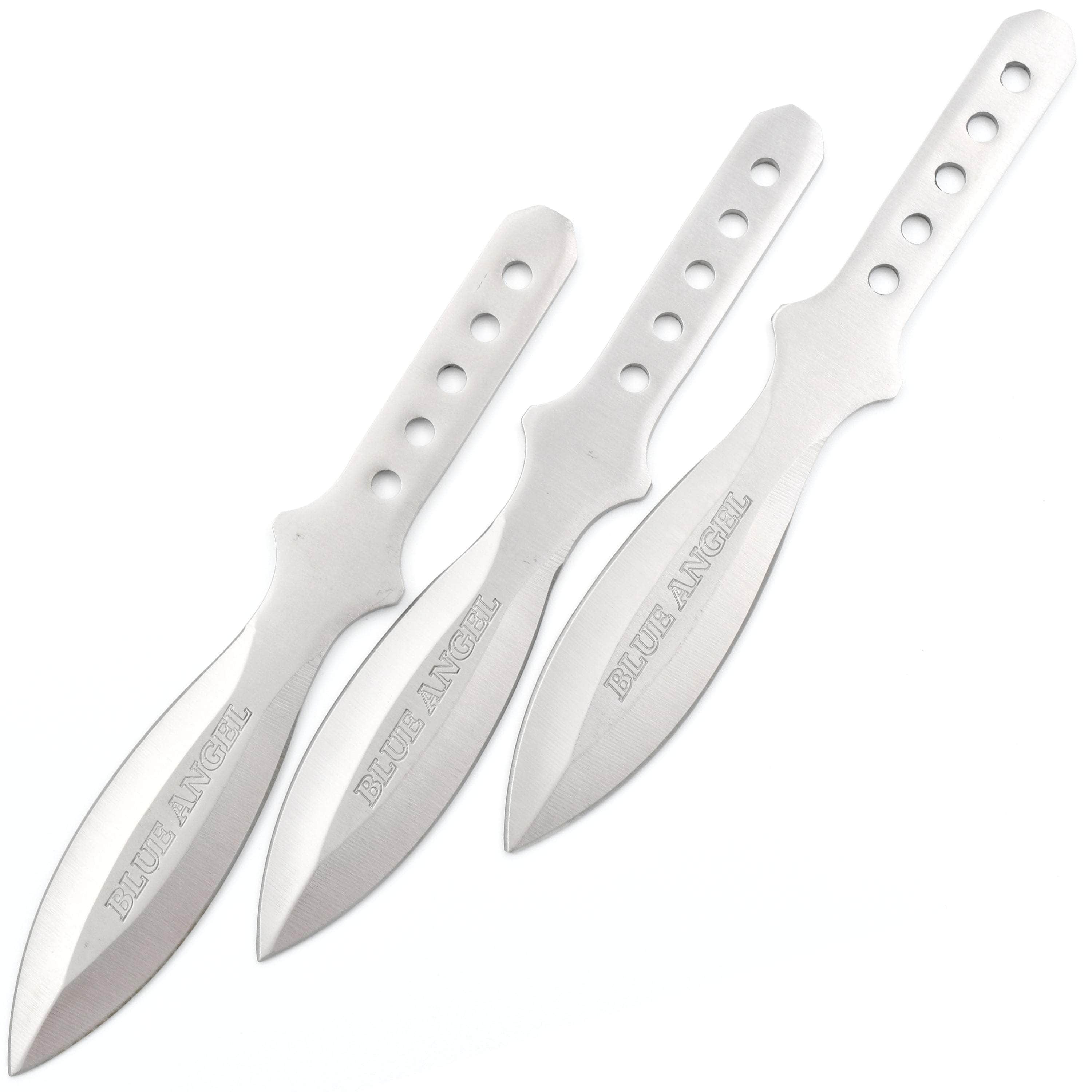 Blue Angel Throwing Knife Set, 3 6.5" Throwers, Nylon Sheath - A1303-S